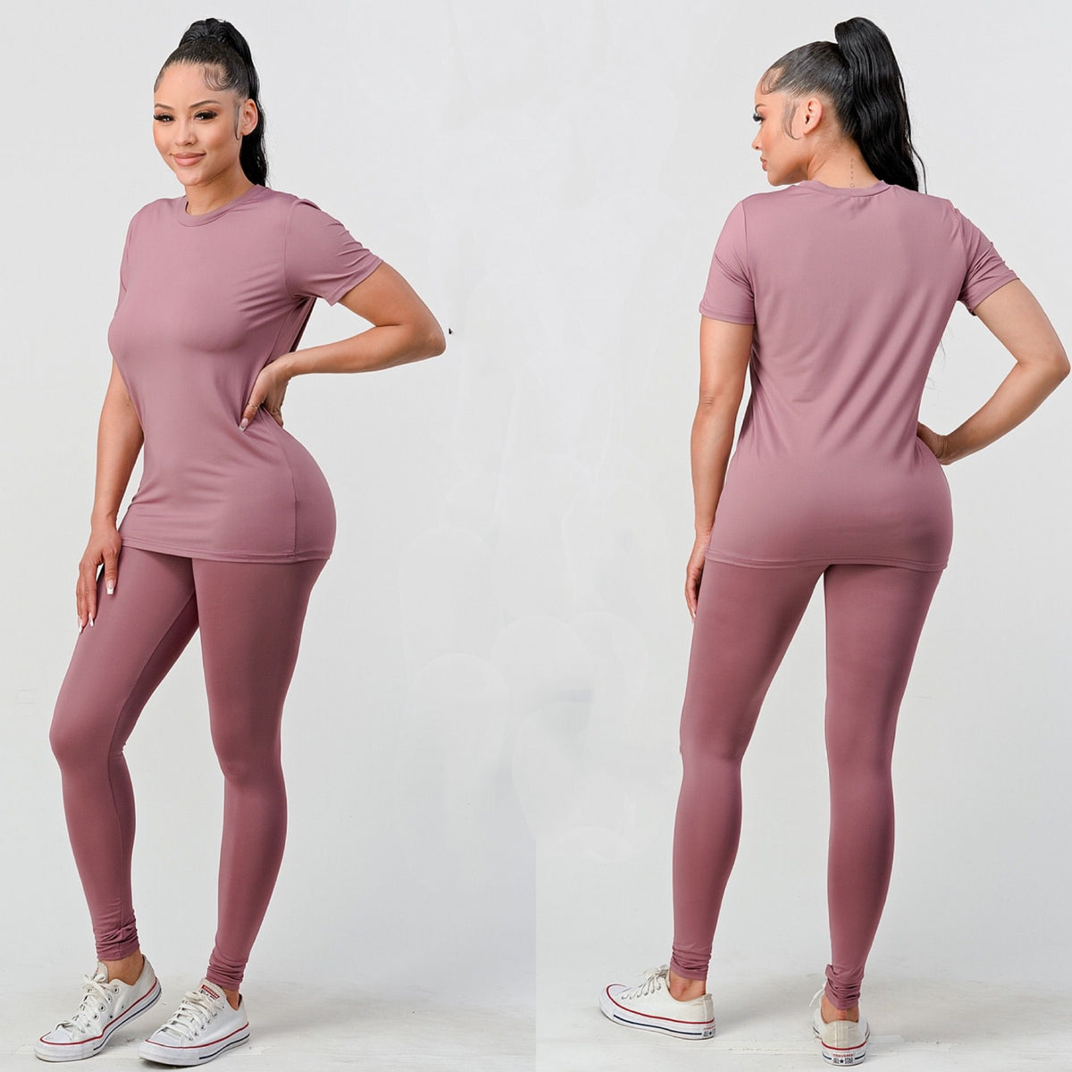Basic Tights Set (Mauve) – Glammedpretty_boutique