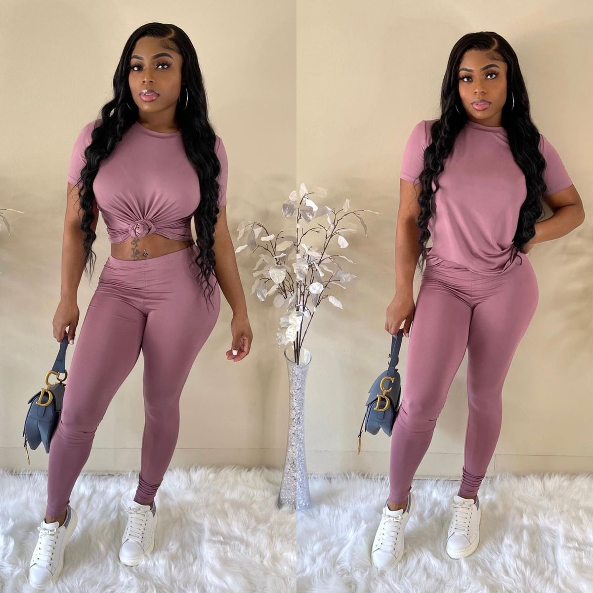 Basic Tights Set (Mauve) – Glammedpretty_boutique